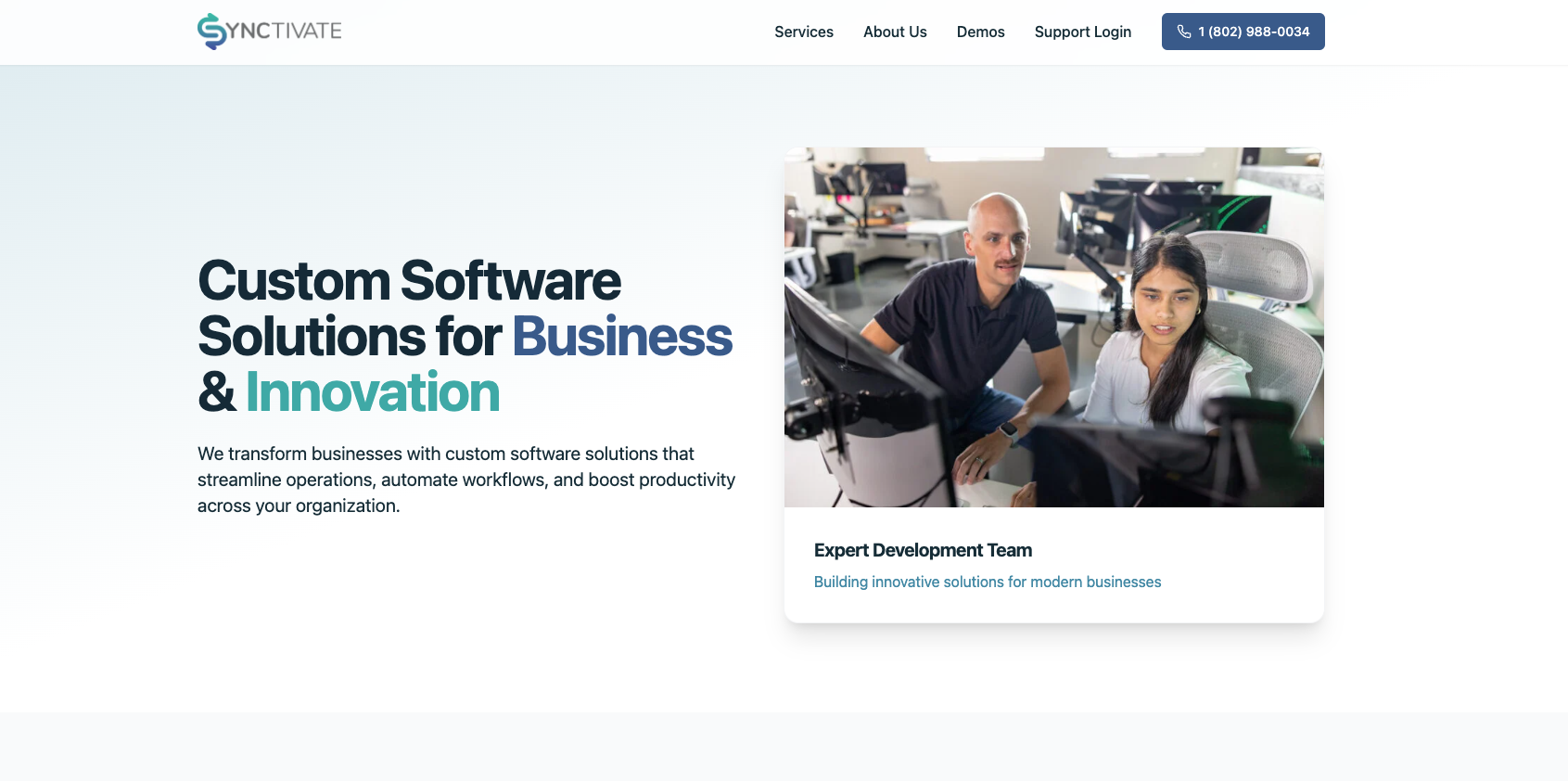 Synctivate - Custom Software Solutions & Business Process Automation